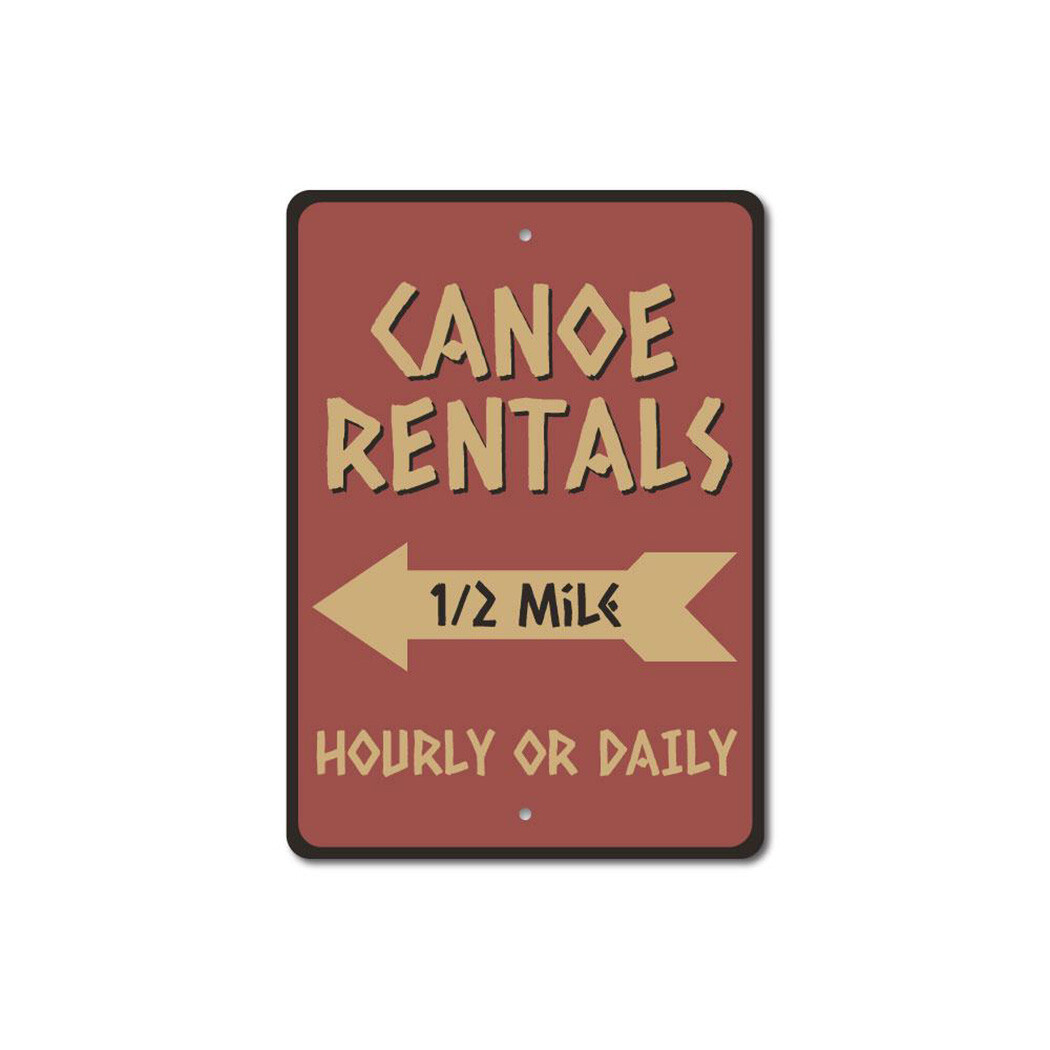 Canoe Rentals Sign, Canoe Sign, Canoe Arrow Sign, Rental Arrow Metal ...