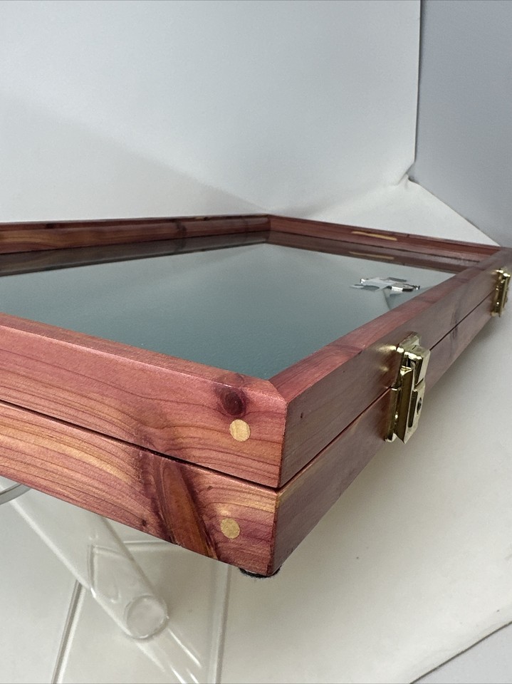 Cedar Wood 24 X 12 X 2” Display Case for Arrowheads , Knives , Police ...
