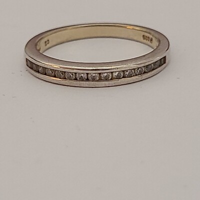 DESIGNER JH SIGNED STERLING SILVER CLEAR STONES CZ RING SZ 7 925 | eBay