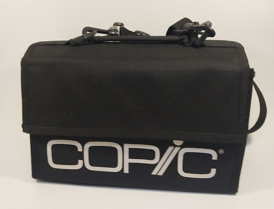 Copic Markers 72 Piece Empty Wallet Case, Black Canvas, Shoulder Bag | eBay
