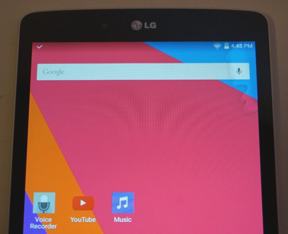 LG V480 WIFI Tablet White Android Corner Screen Discoloration | eBay