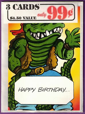 Teenage Mutant Ninja Turtles TMNT Greeting Card 3 Pack #8 (Nexoft, 1989 ...