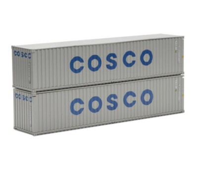 MENARDS COSCO 40’ INTERMODAL CONTAINERS O GAUGE SCALE DOUBLE MAXI HUSKY ...