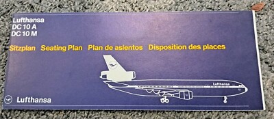 Lufthansa DC 10 A DC 10 M Seating Plan 1978 | eBay