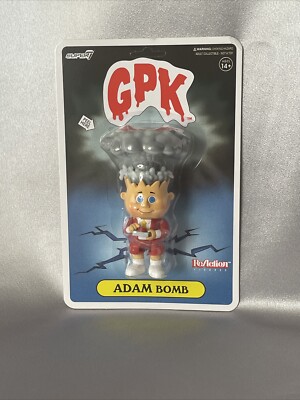 Unpunched Super7 ReAction Garbage Pail Kids GPK Adam Bomb Red Figure ...