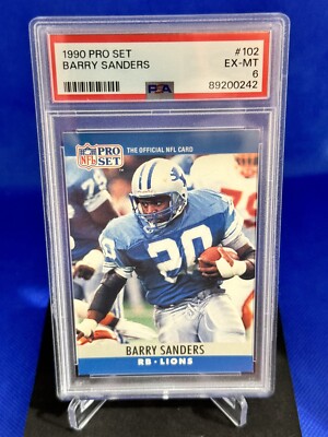 1990 Barry Sanders Pro Set #102 PSA 6 EPIC BARRY CARD 🔥🔥 | eBay
