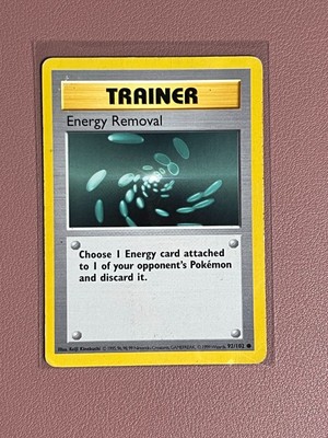 Pokémon TCG Energy Removal Base Set 92/102 Regular Unlimited Common | eBay