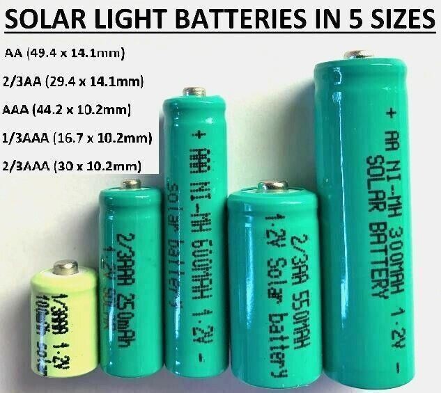 Solar Rechargeable Double A Batteries