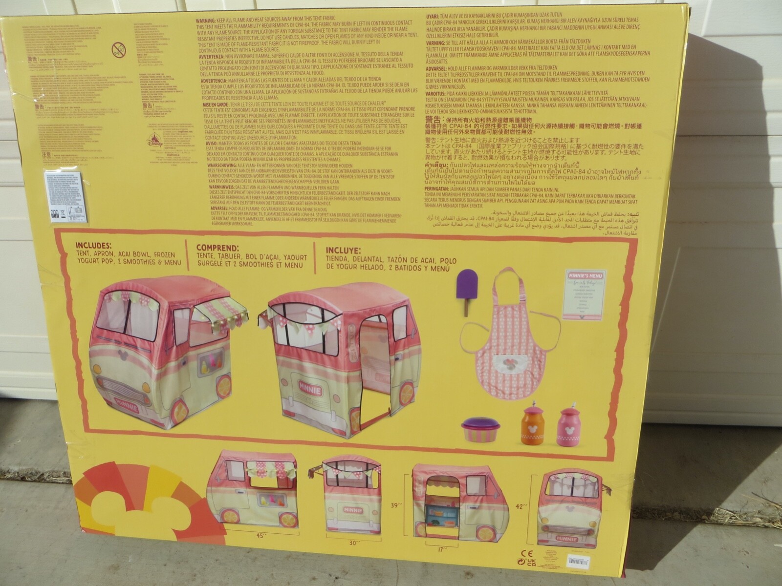 NEW Disney Store Minnie Mouse Smoothie Bus Food Truck Lights Tent Play ...