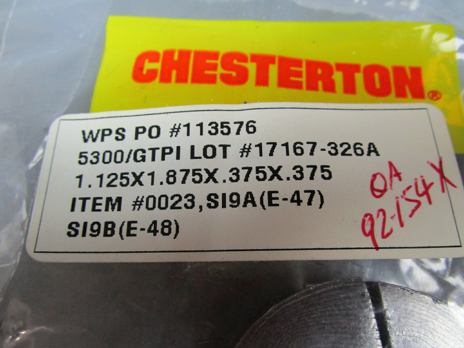 *Box of 6 Rings* Chesterton 1.125x1.875x.375x.375 Split Ring Seal ...