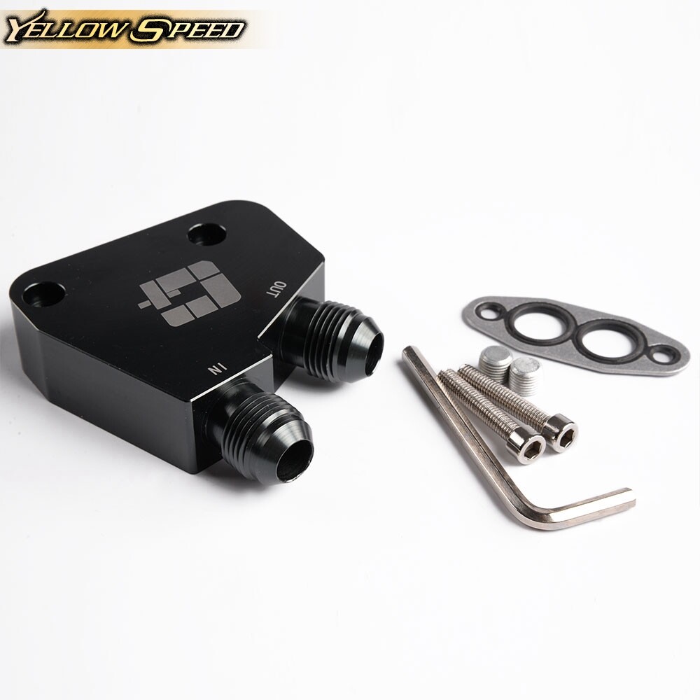 New 10 Row Engine Oil Cooler Kit Fit For LS1 LS2 LS3 + Sandwich Plate ...