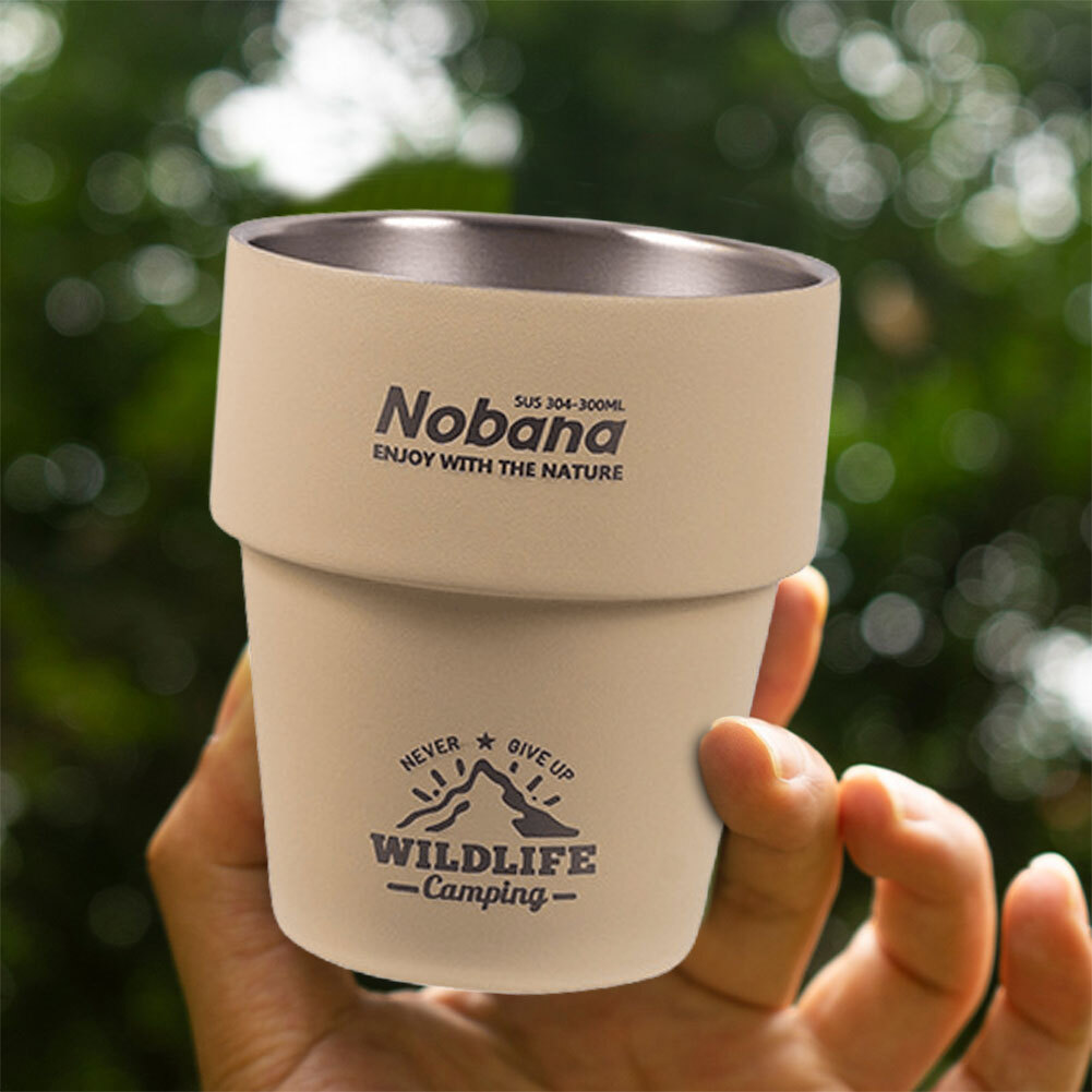 300ml Camping Cup Stackable Camping Coffee Mug for Hiking Camping ...