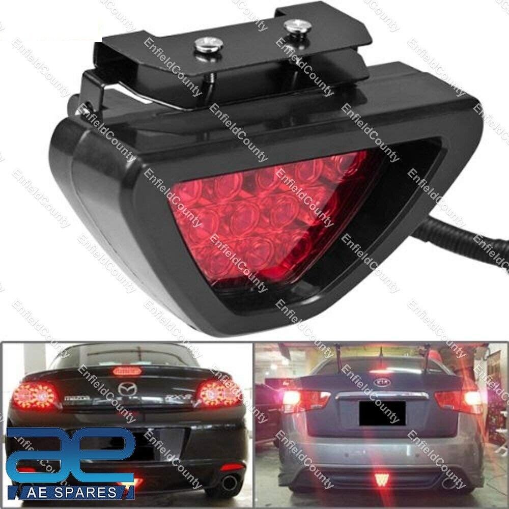 12 LED 12V Rear Brake Triangle Light Blinking Tail Lamp Universal Fit ...
