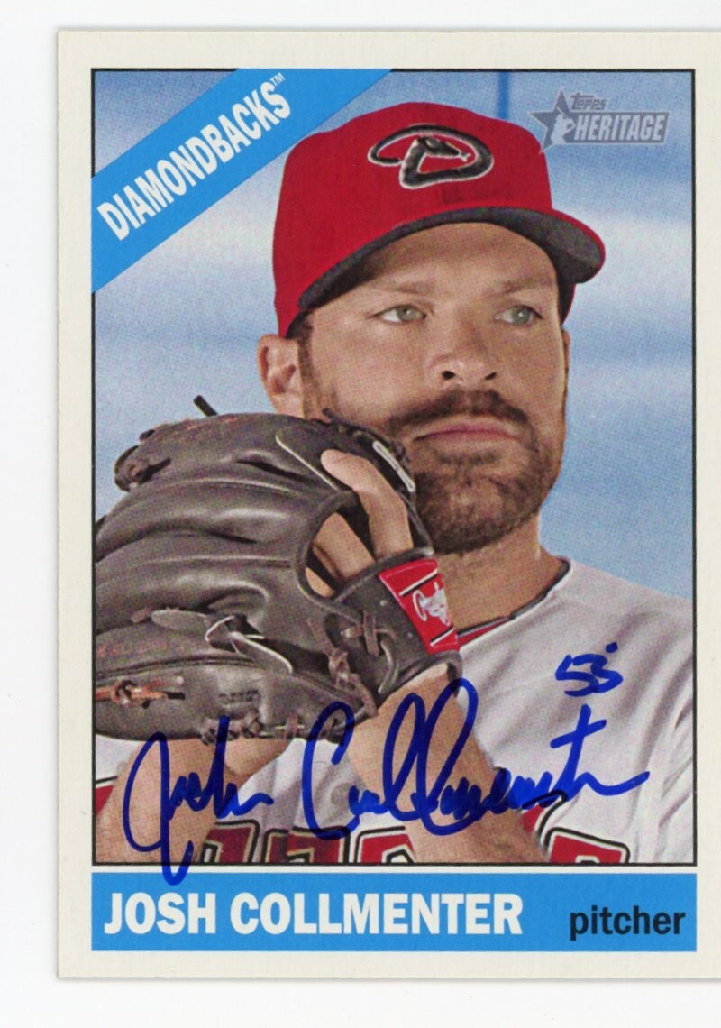 SIGNED BASEBALL CARD AUTO TOPPS HERITAGE 2015 JOSH COLLMENTER ...