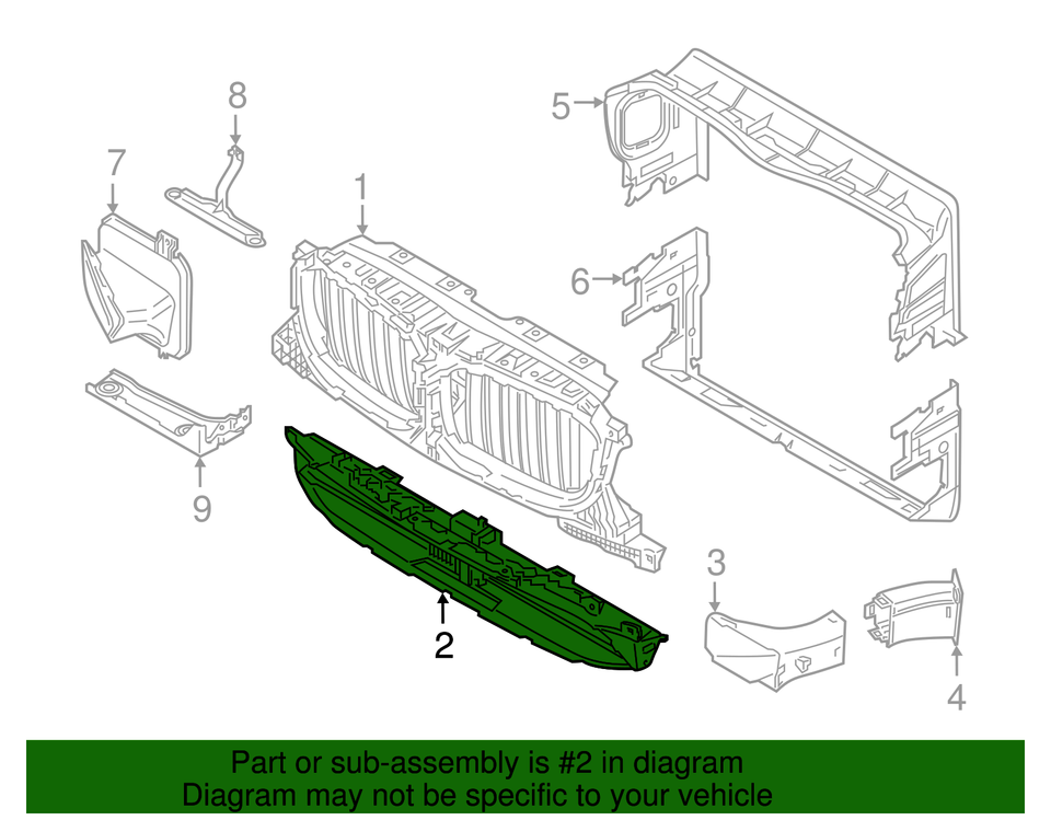 Genuine BMW Radiator Shutter Assembly 51-13-7-497-231 | eBay
