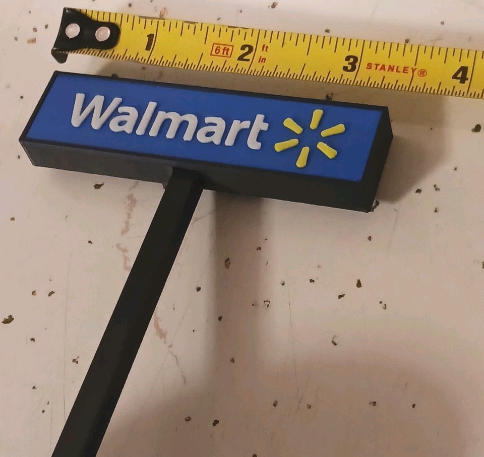 Walmart Minature 3d Printed Store Display Sign. 4.75" Tall | eBay
