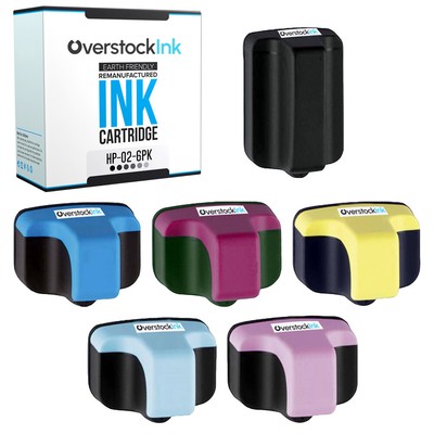 6PK Compatible OSI HP 02 Printer Ink for HP PhotoSmart C6288 C7100 ...