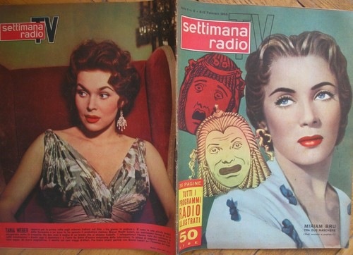 SETTIMANA RADIO TV 6 1955 TANIA WEBER MIRIAM BRU FESTIVAL DI SANREMO | eBay