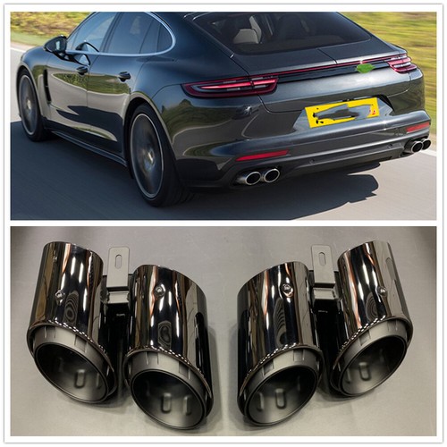 Pair Exhaust Tips Muffler Pipe 3 Layers For Porsche 2017-2021 Panamera ...