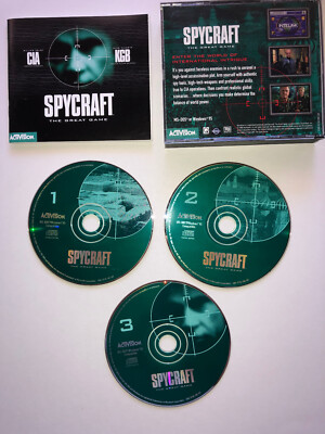 Spycraft Windows 95/DOS (PC Game 1996) Activision 3 CD-ROM Set Complete ...