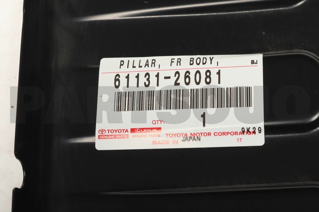 6113126081 Genuine Toyota Pillar Front Body Outer RH 61131-26081 for ...