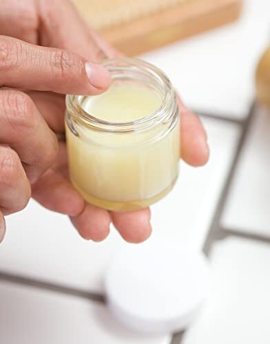 Clear Glass Straight Sided Jar With White Smooth Lined Lids 1 Oz / 30 ...