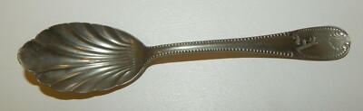 Vintage Brazil Silver Fancy Sugar Spoon - Monogram "A" | eBay