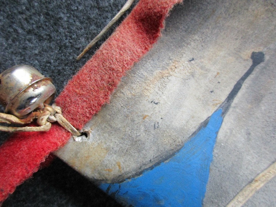 NATIVE AMERICAN PARFLECHE BAG, INDIAN RAWHIDE PAINTED DOCUMENT POUCH ...