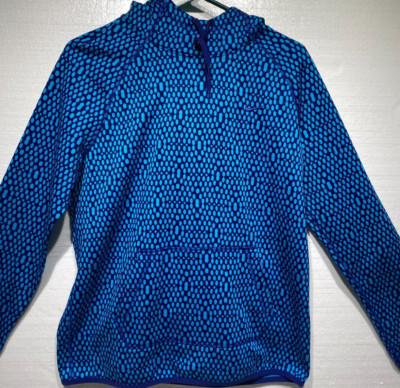 NIKE Therma-Fit Teal/Blue/Black Poca Dot Pattern Women's Hoodie SZ LG ...