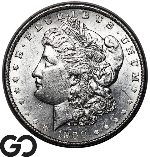 1900-S Morgan Silver Dollar Silver Coin, Blast White Choice AU++/Unc ...