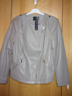 QVC Brenda Edwards faux leather stone biker jacket size 16 | eBay UK