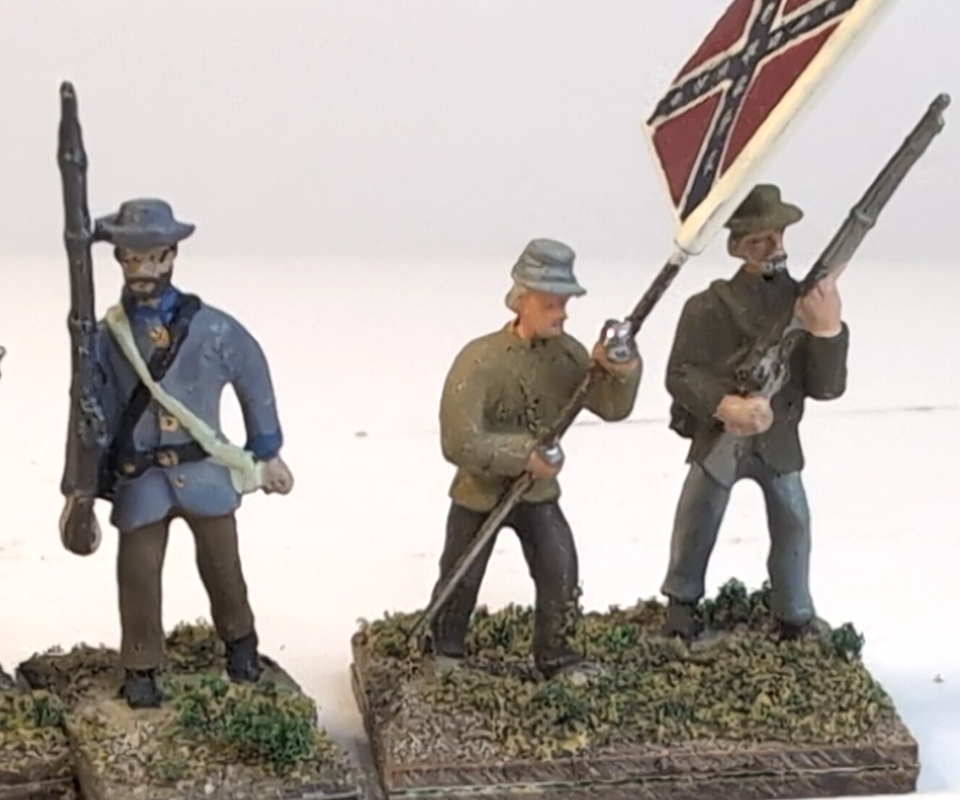 MUSKET MINIATURES- CIVIL WAR- CONFEDERATE ARMY - 22mm Painted White ...