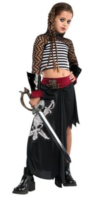 PUNK PIRATE ship captain goth girls kids child halloween costume SMALL ...