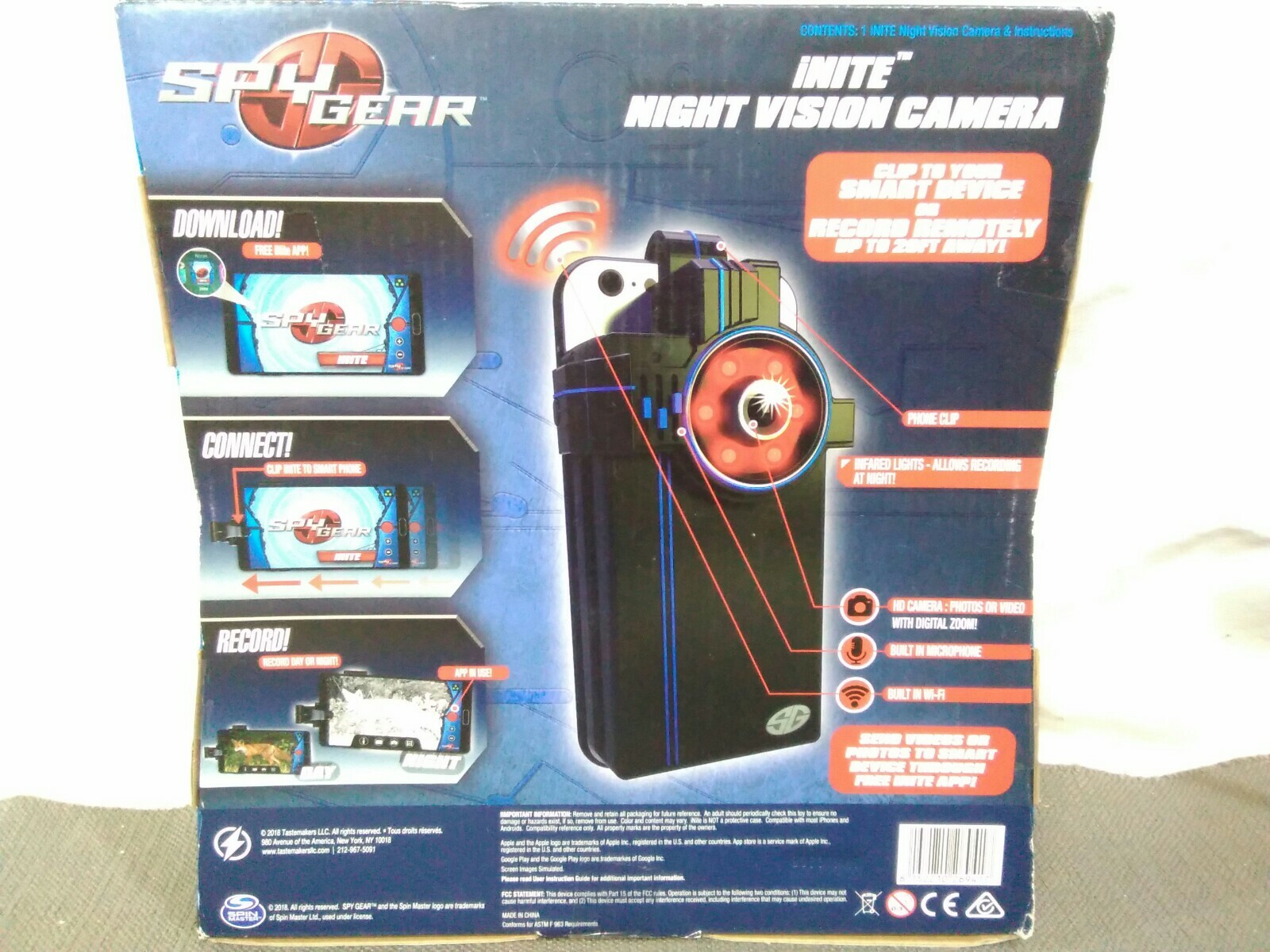 Spy Gear INITE Clip-on Secret Agent Night Vision Camera Detective ...