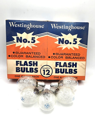 Vintage Westinghouse No. 5 Flash Bulbs Set Of 5 Bulbs | eBay