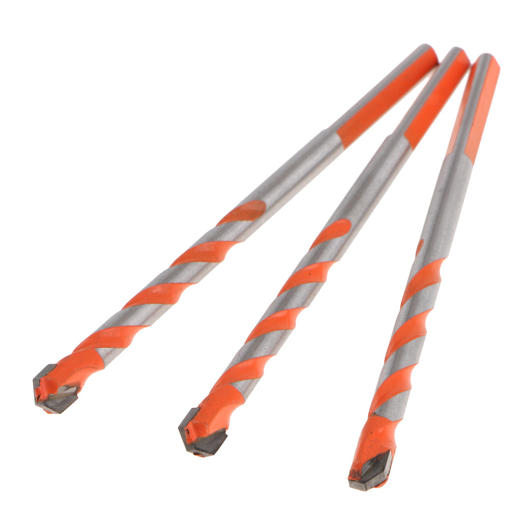 10Pcs Ceramic Tile Bit Diamond Glass Hard Tiles Spade Drill Carbide Tip ...