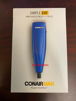 CONAIR MAN 12-Pc Easy to Use SIMPLE CUT Clipper Trimmer HOME HAIR ...