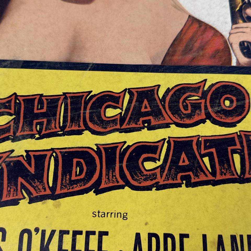 Chicago Syndicate 1955 Window Card Dennis O'Keefe Abbe Lane Vintage ...