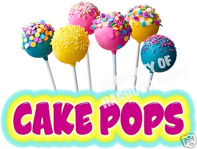 Cake Pops Decal 14" Cake Balls Bakery Concession Restaurant Food Truck ...