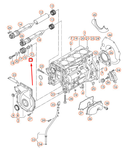 NEW AUDI A1 MK1 TIMING CAMSHAFT INTERMEDIATE SHAFT 06H103559B ORIGINAL ...