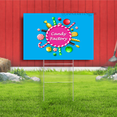 Candy Factory Indoor Outdoor Yard Sign | eBay