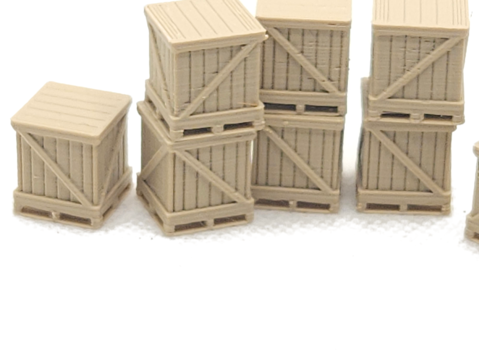 OO Gauge Palletised Wooden Crates Model Railway Scenery | eBay UK