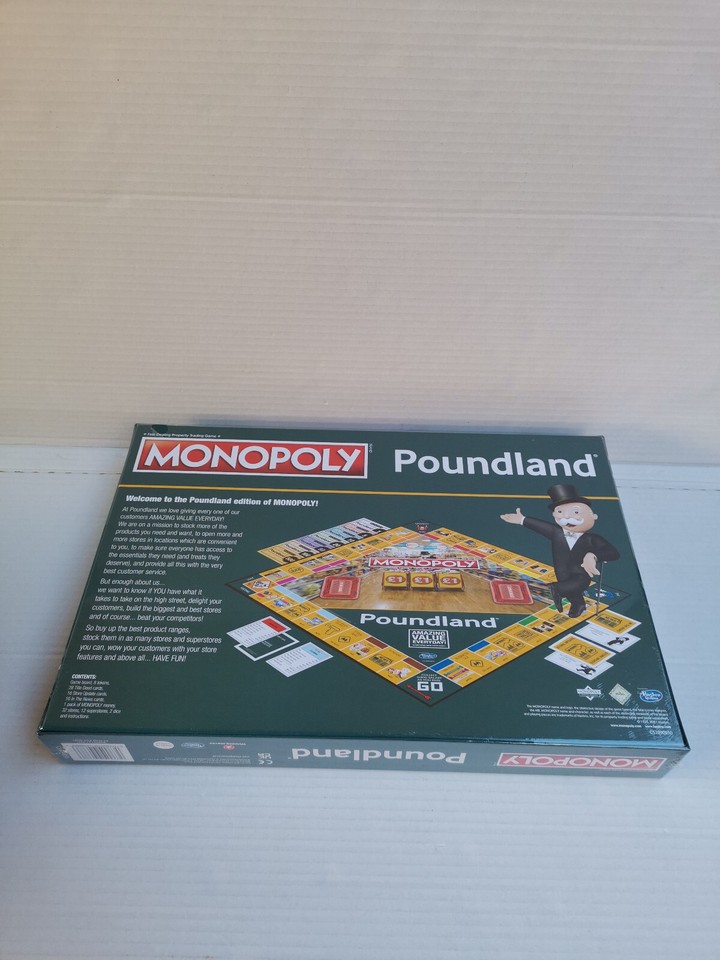 UK Monopoly Poundland Retailer Board Game Hasbro Limited Edition Family ...