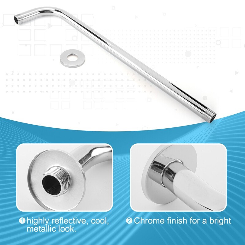 Shower Arm Wall-Mounted Extension Rod Stainless Steel Shower Extension ...