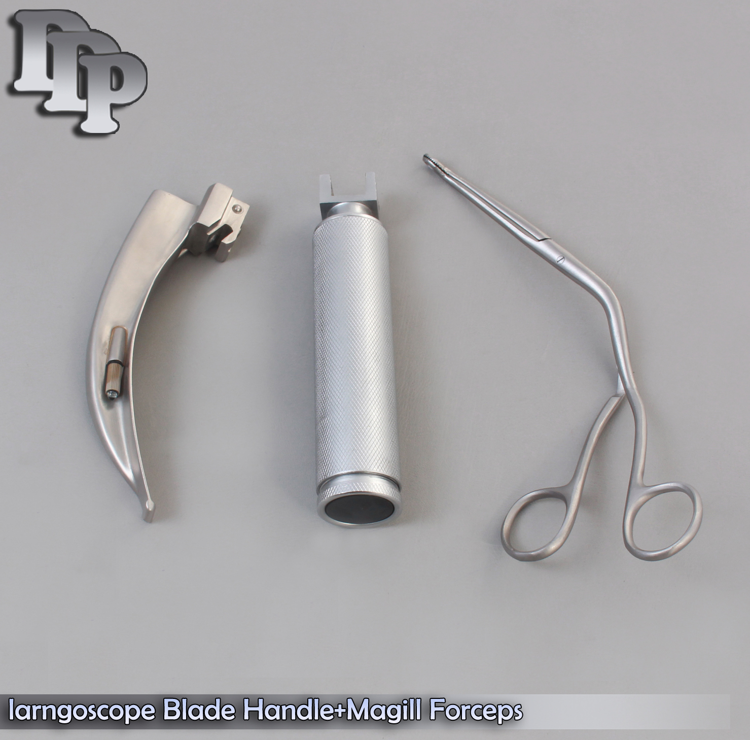 3 PCS Set larngoscope Blade Handle+Magill Forceps Anesthesia Surgical ...