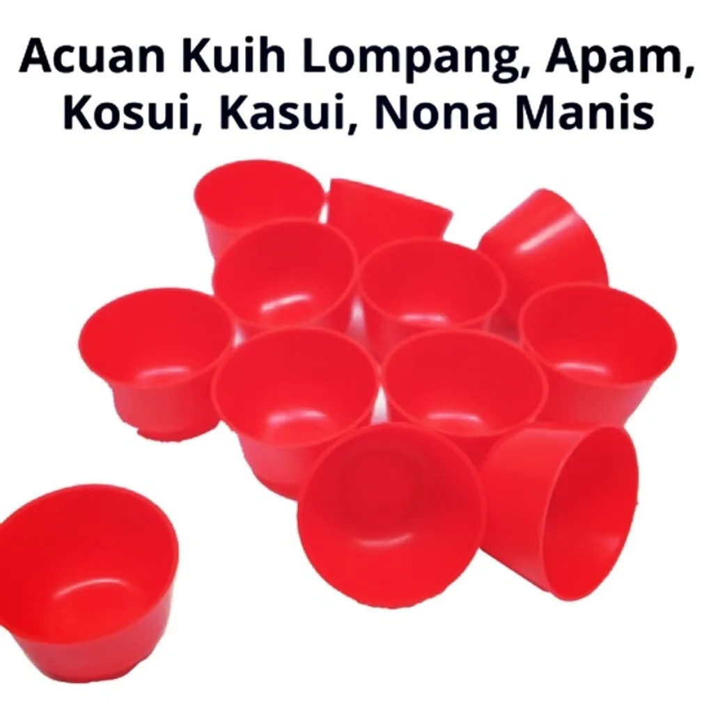 Puto Mold Talam Pichi Kutsinta Lompang Red Color 36 pieces 5cm Kueh ...