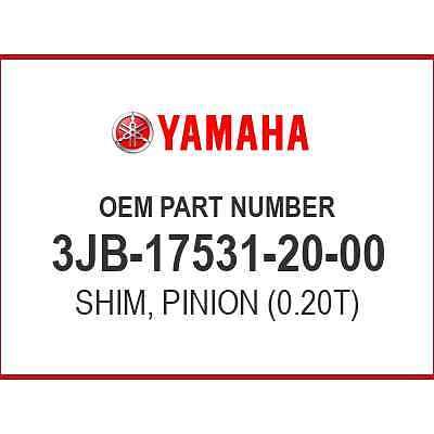 Yamaha SHIM, PINION 3JB-17531-20-00 OEM NEW | eBay