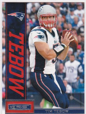 TIM TEBOW ROOKIE STAR Football Card #5 NEW ENGLAND PATRIOTS JERSEY ...