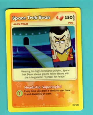 Mighty Beanz Trading Card Game - Moon Quest FOIL CARD Space Trek Bean ...