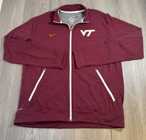 Nike Dri Fit Virginia Tech Hokies Men’s Size XL Full Zip Light Jacket ...